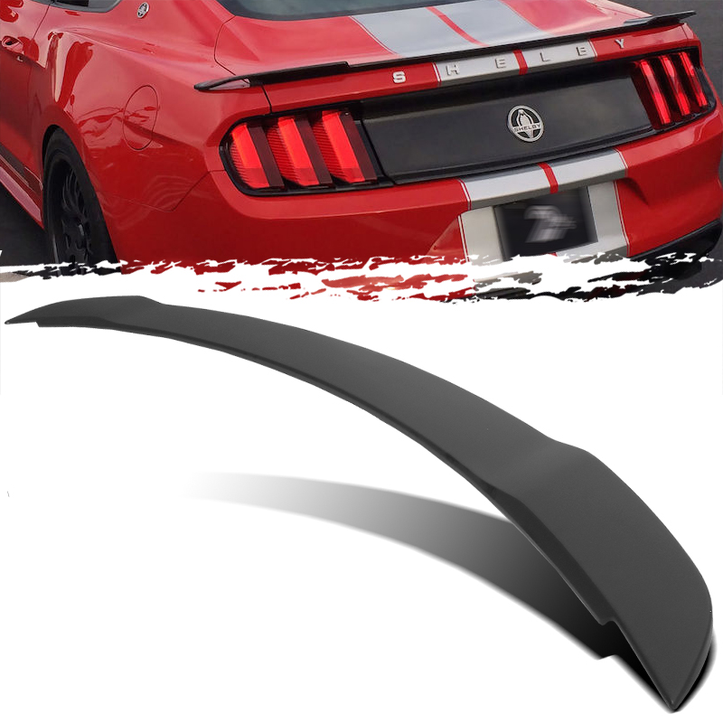 for 2015-2019 Ford Mustang Gt350 Style Flush Mount Black Trunk Spoiler ...